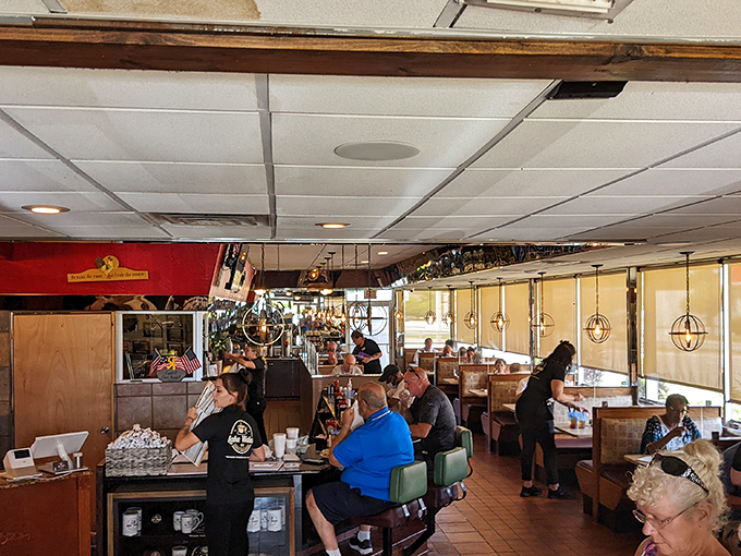 Where locals gather to solve the world's problems over plates of eggs and endless coffee refills &ndash; democracy in action.