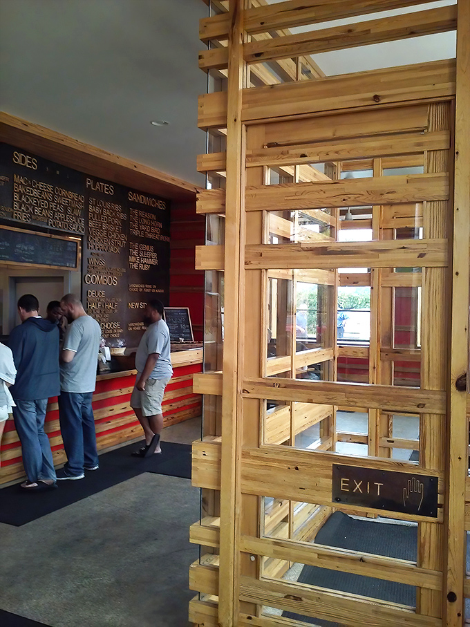 The universal language of barbecue brings folks together at the counter, united in their quest for smoky perfection.