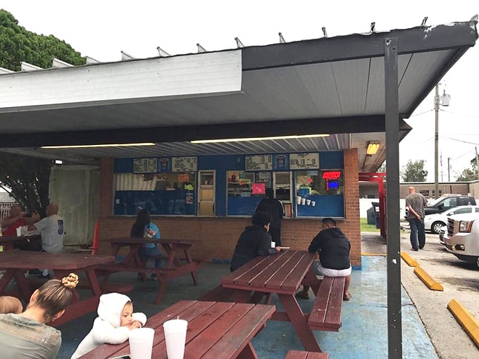 The outdoor seating area buzzes with locals who know the secret of Bantam Chef. These aren't tourists&mdash;they're regulars who measure their lives in fish sandwiches.