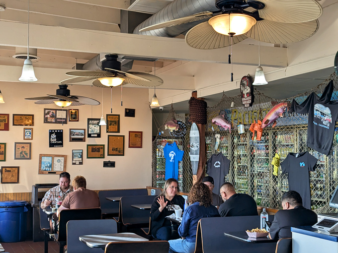 Strangers become temporary friends over shared tables and seafood feasts. It's the Neptune's Net social experiment.