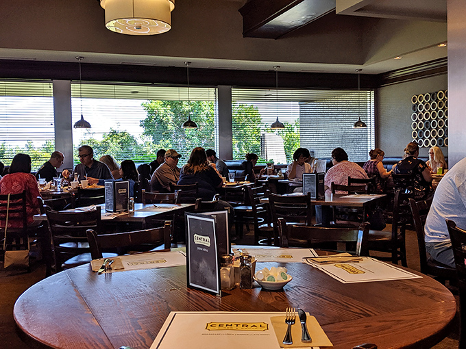 A bustling lunch crowd proves the universal truth: good food brings people together better than any social media platform ever could.