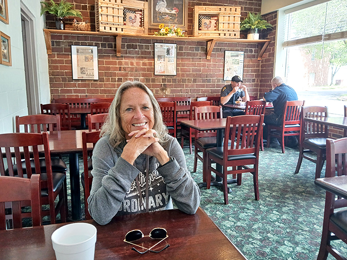 Happy diners know the secret&mdash;Miller's isn't just a meal, it's a memory in the making. That smile says everything words can't express.