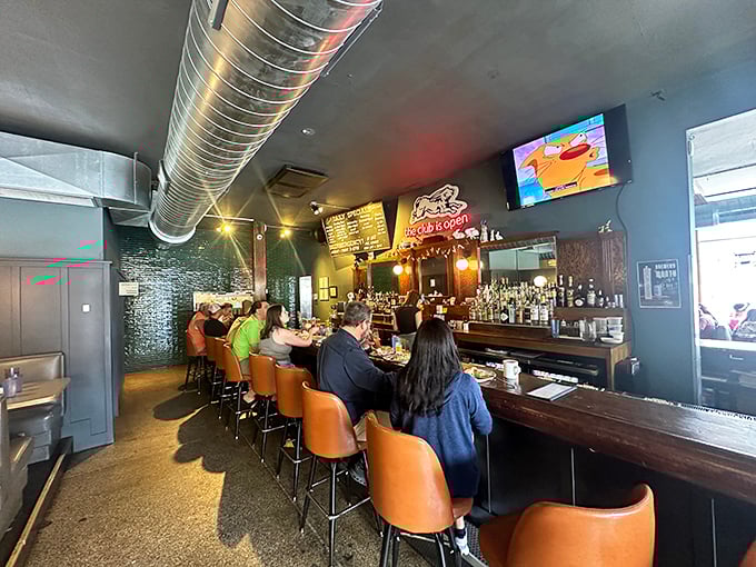 The bar area buzzes with conversation while a TV quietly plays overhead. This is where Milwaukee comes to break bread and share stories.