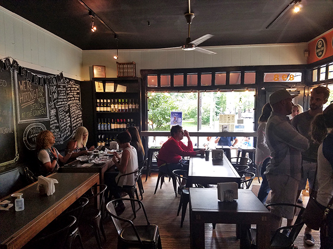 Lunchtime at Brown Bag isn't just eating&mdash;it's a communal ritual where strangers share tables and the unspoken understanding that they've made an excellent life choice today.