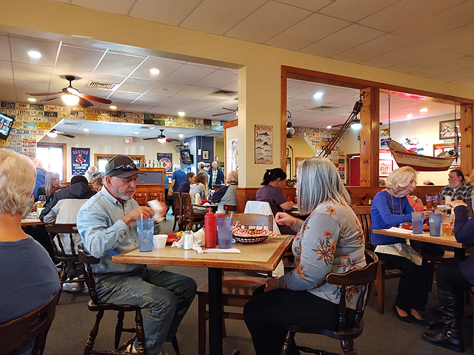 Where seafood stories are shared and memories are made—notice how nobody's looking at their phones? That's the power of good food.