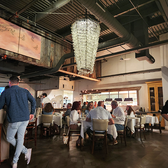 Happy diners who've discovered that sometimes the best table is the one you drive for.