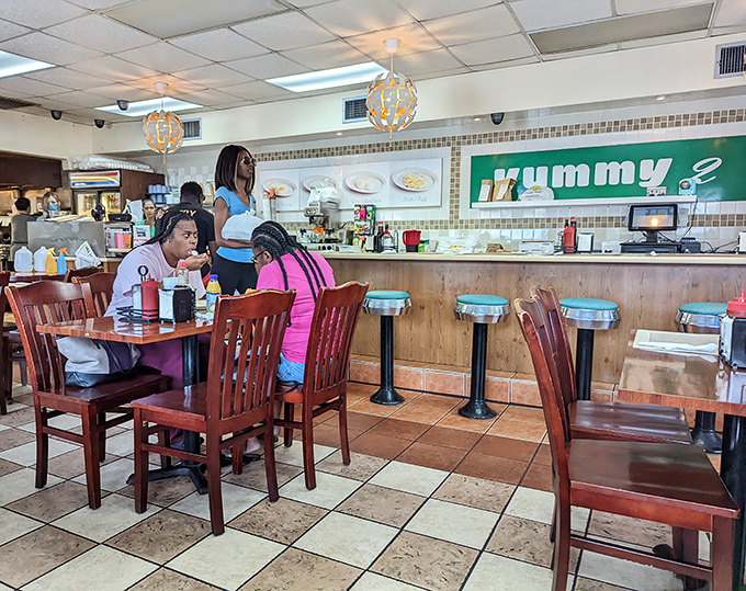 The dining area hums with the symphony of forks against plates and the occasional "mmm" from satisfied customers.
