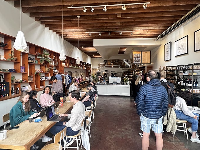 Where San Franciscans gather to worship at the altar of artisanal carbs. The line moves quickly, but the memories linger slowly.