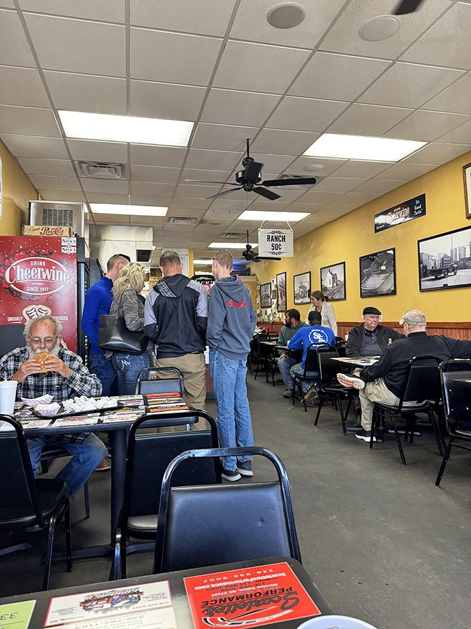 Locals gather at Nick's like it's their second kitchen. That gentleman enjoying his sandwich knows he's made the right lunch decision today.