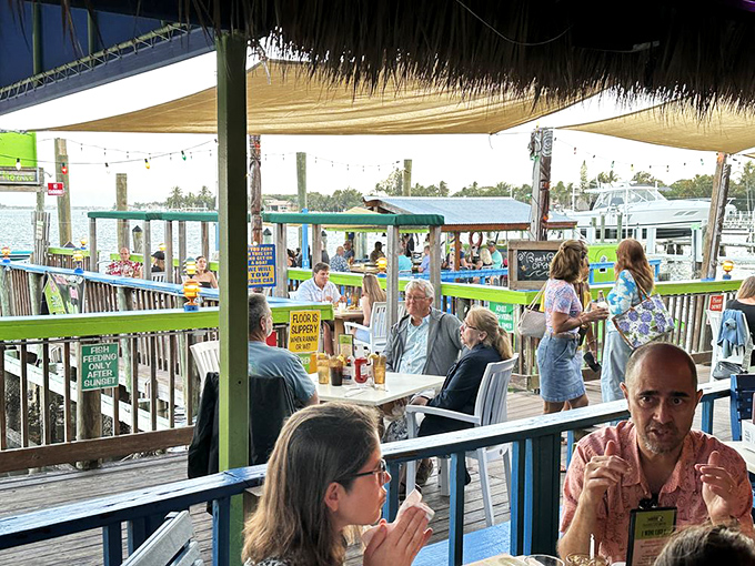 Waterfront dining where the view competes with the food for your attention. The Intracoastal provides dinner and a show every evening.