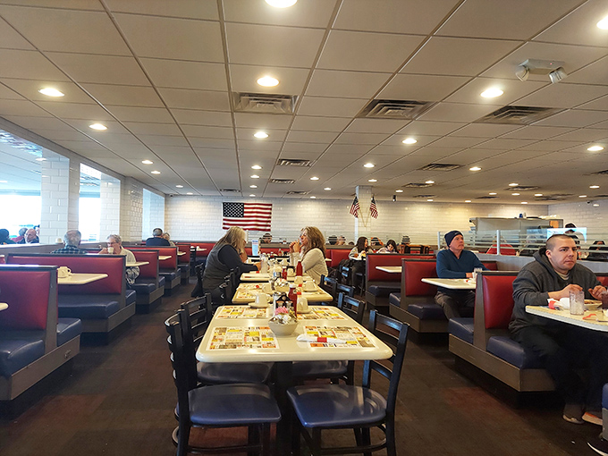 Where strangers become neighbors and neighbors become friends, all united by the universal language of "pass the syrup, please."