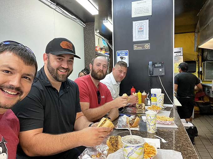 Happy customers demonstrate the universal "I can't believe how good this is" facial expression.