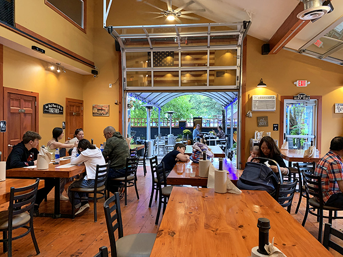 The garage door that opens to outdoor seating isn't just clever design&mdash;it's an invitation to enjoy your barbecue feast in whatever environment suits your mood.