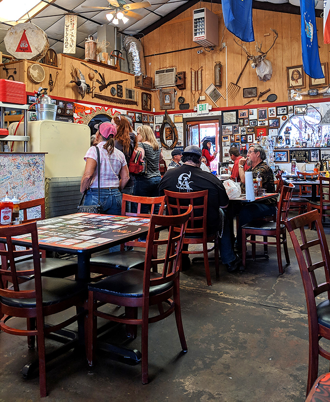 Where BBQ memories are made&mdash;wooden tables topped with business cards from satisfied customers tell stories of pilgrimages to this meat mecca.