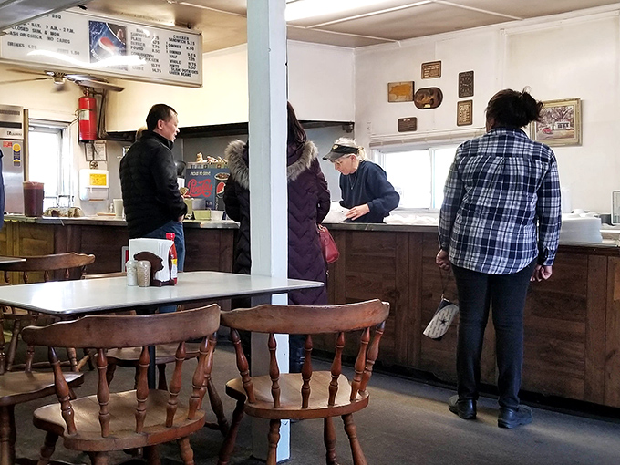 The ordering counter at B's&mdash;where barbecue dreams come true. That moment of anticipation is almost as delicious as the food itself.