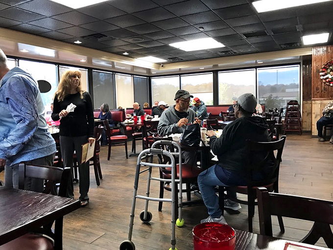 The dining room buzzes with the comfortable energy of regulars and first-timers united by the universal language of good food.
