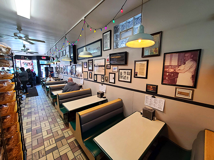 The dining room feels like a time capsule where the best parts of American diner culture have been perfectly preserved for your eating pleasure.