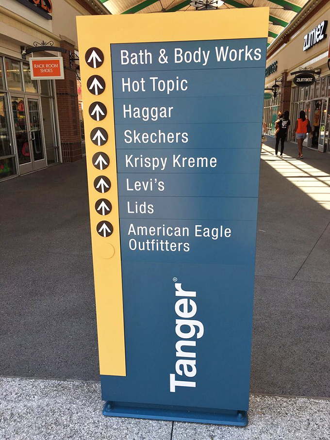The mall directory reveals the true scale of this shopping labyrinth. Some say shoppers have entered and not emerged until three seasons later.