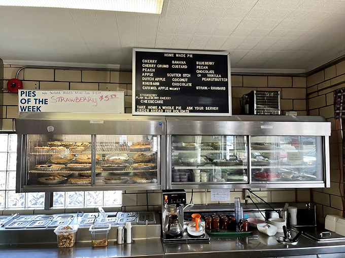 The pie case &ndash; where decisions become impossible and diets go to die. Each variety has its devoted followers, like dessert denominations.