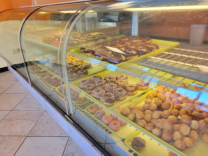 The display case&mdash;a gallery of edible art where every piece deserves your full attention. Choosing just one feels like Sophie's Choice: The Breakfast Edition.