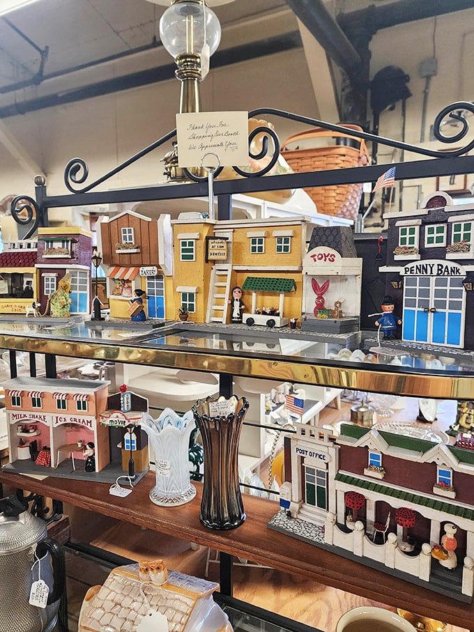 Miniature Main Streets frozen in time. These dollhouses capture Americana more authentically than most Hollywood period pieces ever could.
