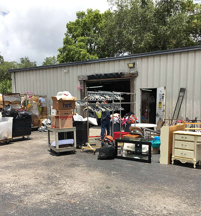 Behind the scenes at thrift store central &ndash; where donations transform from sidewalk piles to organized retail treasures.