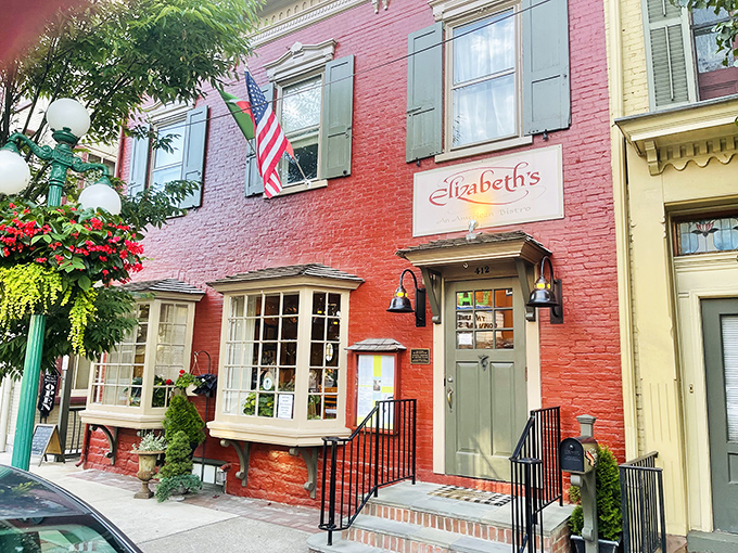 Elizabeth's vibrant red facade and bay window create the perfect setting for the kind of meal worth canceling other plans for.