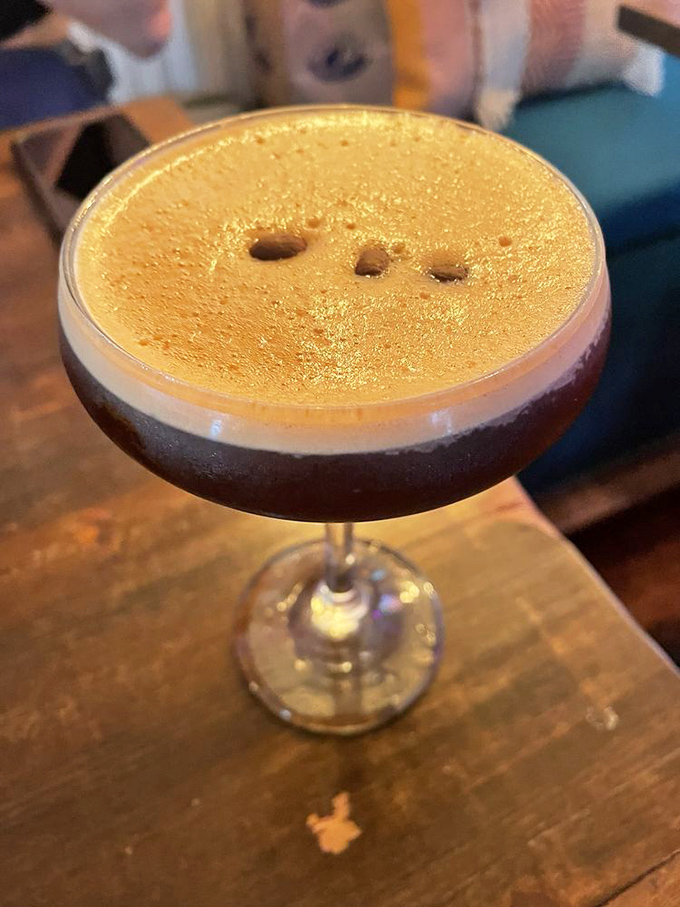 The Espresso Martini sports a perfect crema that would make Italian baristas nod in approval&mdash;dessert and nightcap in one sophisticated glass.