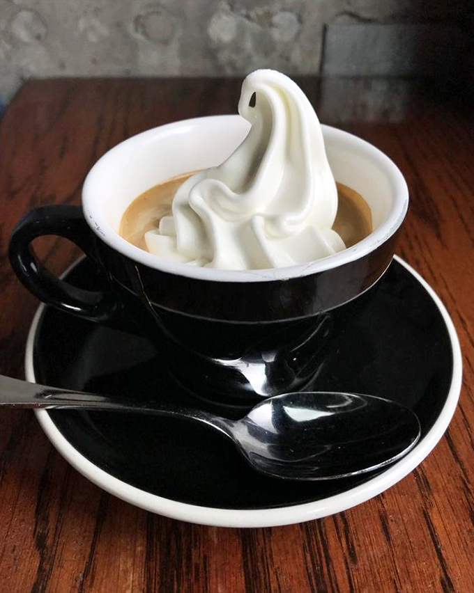The perfect espresso topped with a cloud of whipped cream: Italy's answer to "How do we make afternoons better?"
