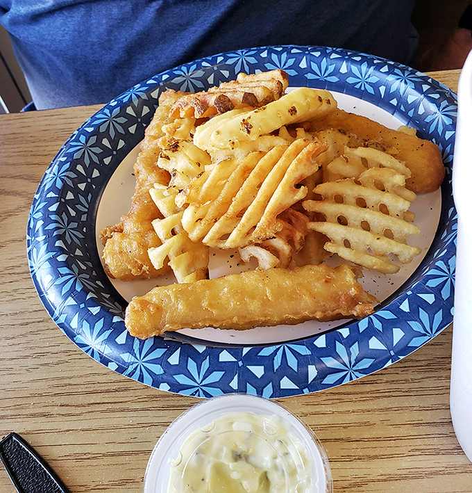 Fish and chips with a Midwestern accent&mdash;crispy, golden planks that would make the British nod in approval.