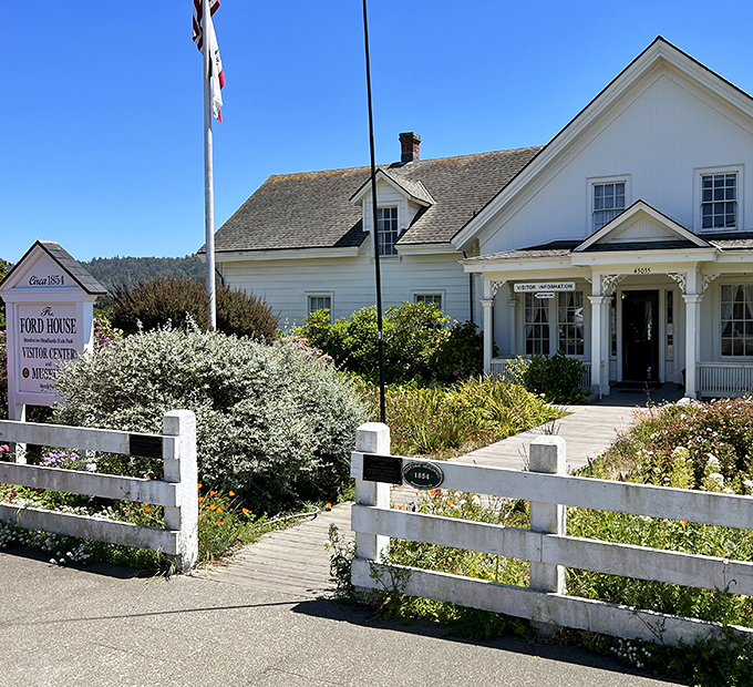 The Ford House welcomes visitors with classic charm and white picket perfection. If Norman Rockwell painted California, this would be his subject.