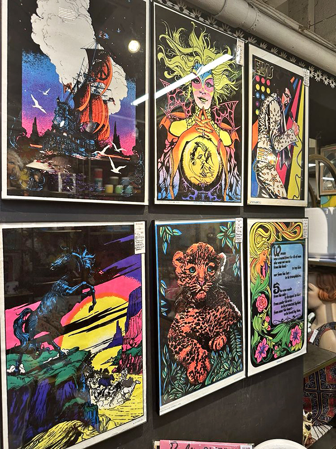 Psychedelic posters that transport you back to when music was on vinyl, colors were bold, and parents were thoroughly scandalized.