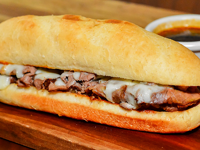 The Italian beef sandwich – Chicago's gift to the world, executed with the kind of respect that would make your Italian grandmother nod approvingly.