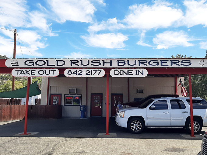Gold Rush Burgers serves up nostalgia with a side of simplicity &ndash; where "drive-thru" means parking under the awning and "app" refers to appetizers.