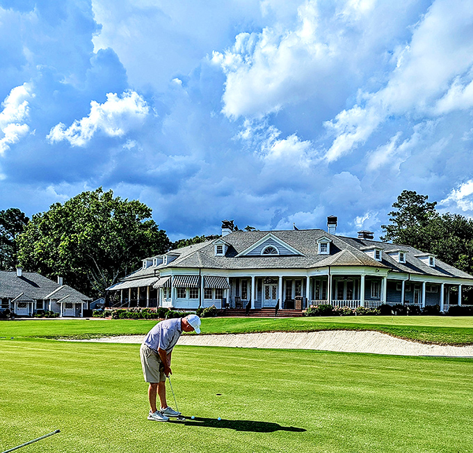 Palmetto Golf Club offers manicured perfection where Southern gentility meets sporting passion under South Carolina's dramatic skies.