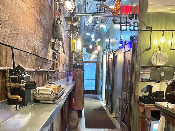 Even the hallway has character &ndash; because details matter when you're creating a space that feels like home.