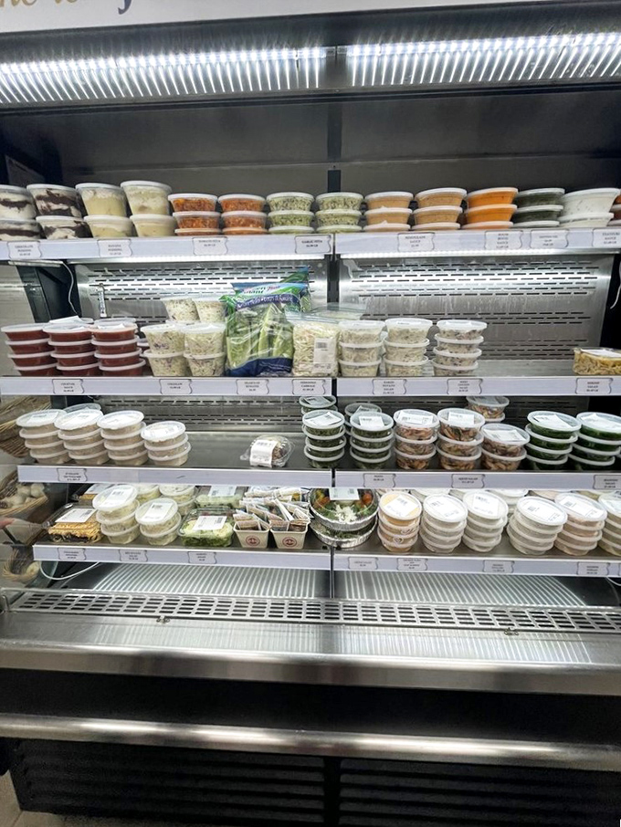 A refrigerated case of homemade dips, salads, and seafood spreads. For when you want the Joe Patti's experience but don't feel like cooking.