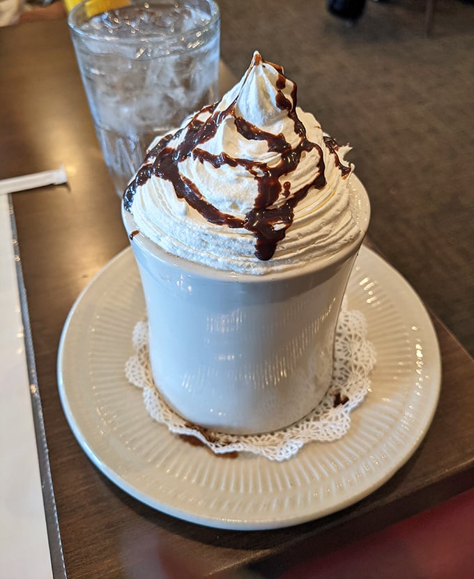 A hot chocolate that doesn't just warm your hands but raises the question: Is it a beverage or a dessert? The correct answer is "yes."