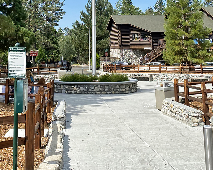 The town center's thoughtful design blends natural stone with wooden accents. Even the walkways in Idyllwild seem to whisper "take your time."