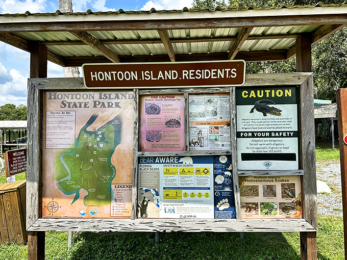 Nature's bulletin board: where "Bear Aware" isn't a fashion statement about woodland creature couture but actual survival advice.