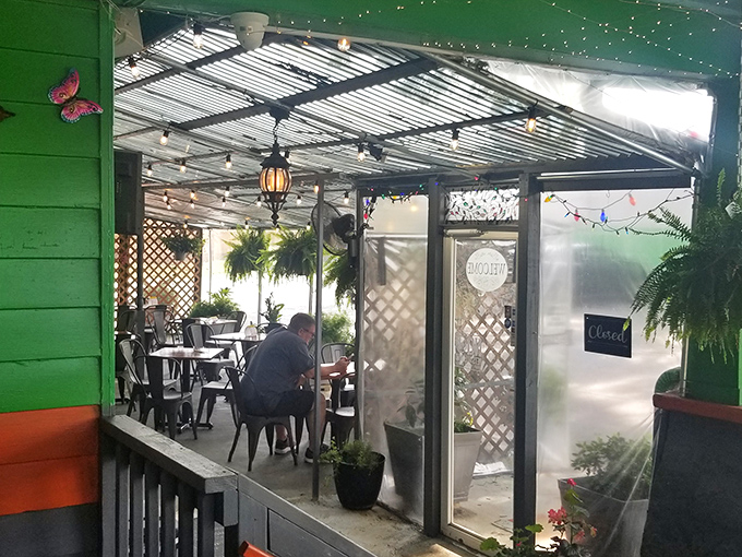 String lights, plant friends, and the promise of delicious food &ndash; Peachtree's covered patio creates the perfect atmosphere for making memories over meals.