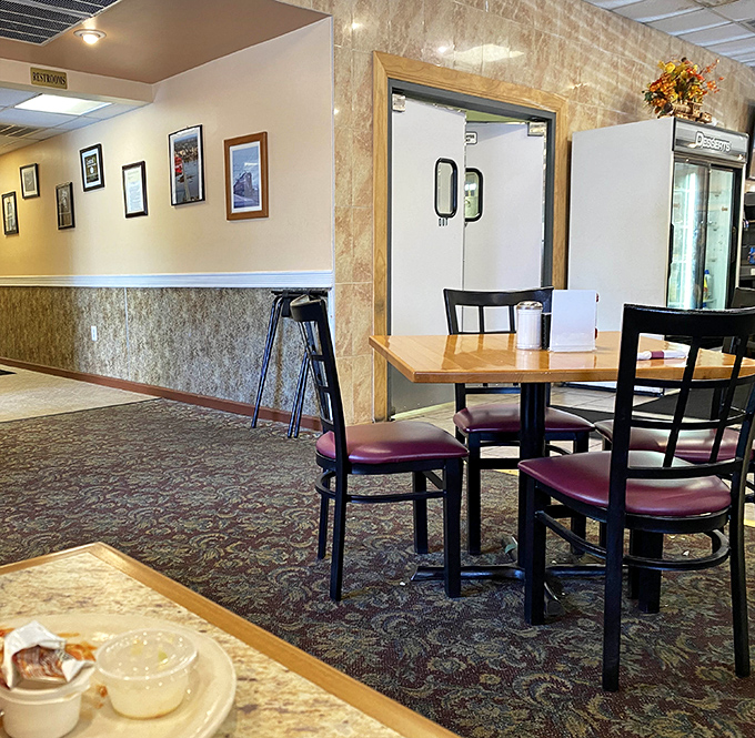Another dining section where framed photos tell stories of Harrisburg's past while you create new memories over Greek salad.