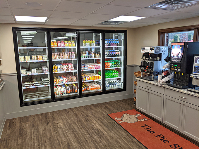 The beverage cooler wall&mdash;because even paradise needs proper hydration options to wash down all that buttery goodness.