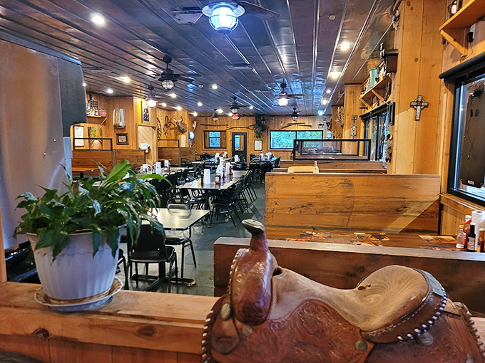 Another angle of the dining room reveals the no-nonsense approach that keeps folks coming back. Good food doesn't need fancy surroundings.