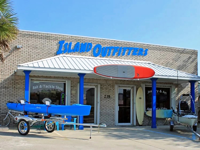 Island Outfitters equips adventures with everything needed to explore both land and sea—kayaks, fishing gear, and local knowledge included.