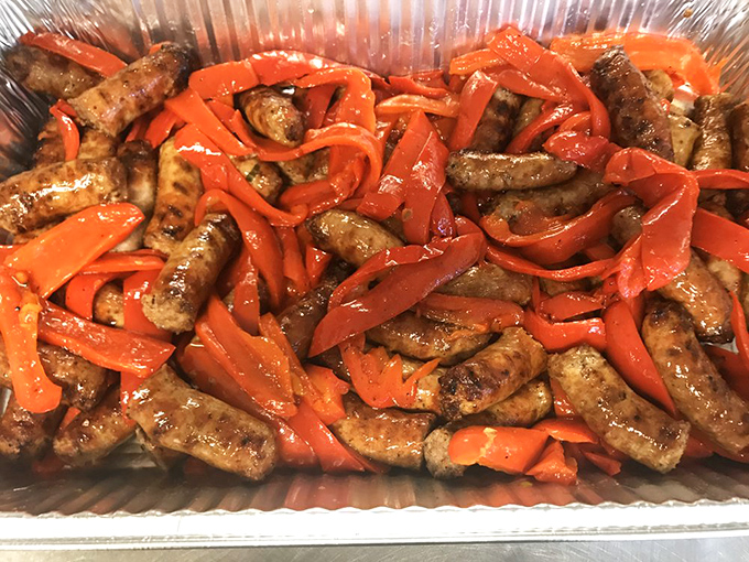 Italian sausage swimming in a sea of sweet peppers&mdash;a simple combination that proves sometimes the most straightforward dishes deliver the most profound satisfaction.