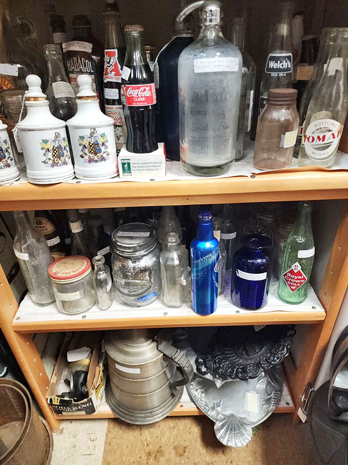 Vintage bottles that once held everything from medicine to soda &ndash; each with stories of what daily life looked like before plastic took over.