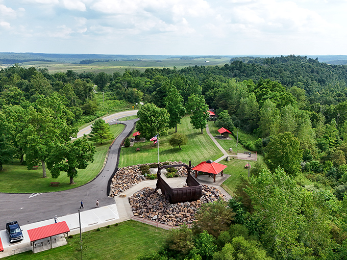 The rolling hills surrounding McConnelsville offer vistas that expensive retirement communities try desperately to recreate but can't quite match.