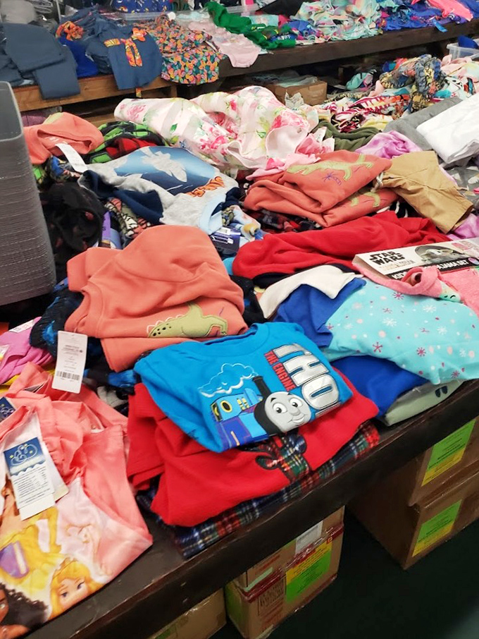 Children's clothing section where tiny fashionistas can dress like royalty on peasant budgets - perfection!