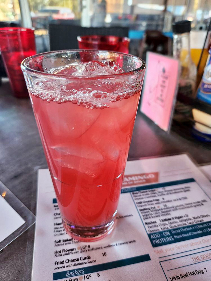 That pink lemonade isn't just refreshing&mdash;it's the kind of vibrant pick-me-up that makes Florida heat feel like a distant memory.